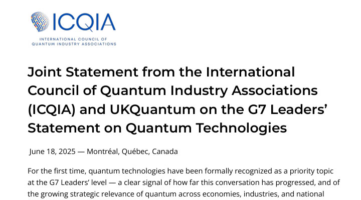 Kananaskis Common Vision for the Future of Quantum Technologies